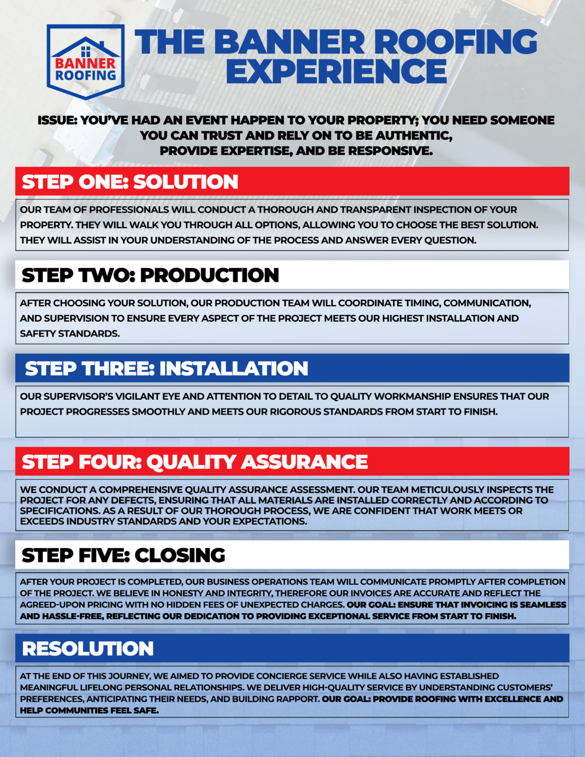 Banner Roofing Experience - Banner Roofing & Construction LLC